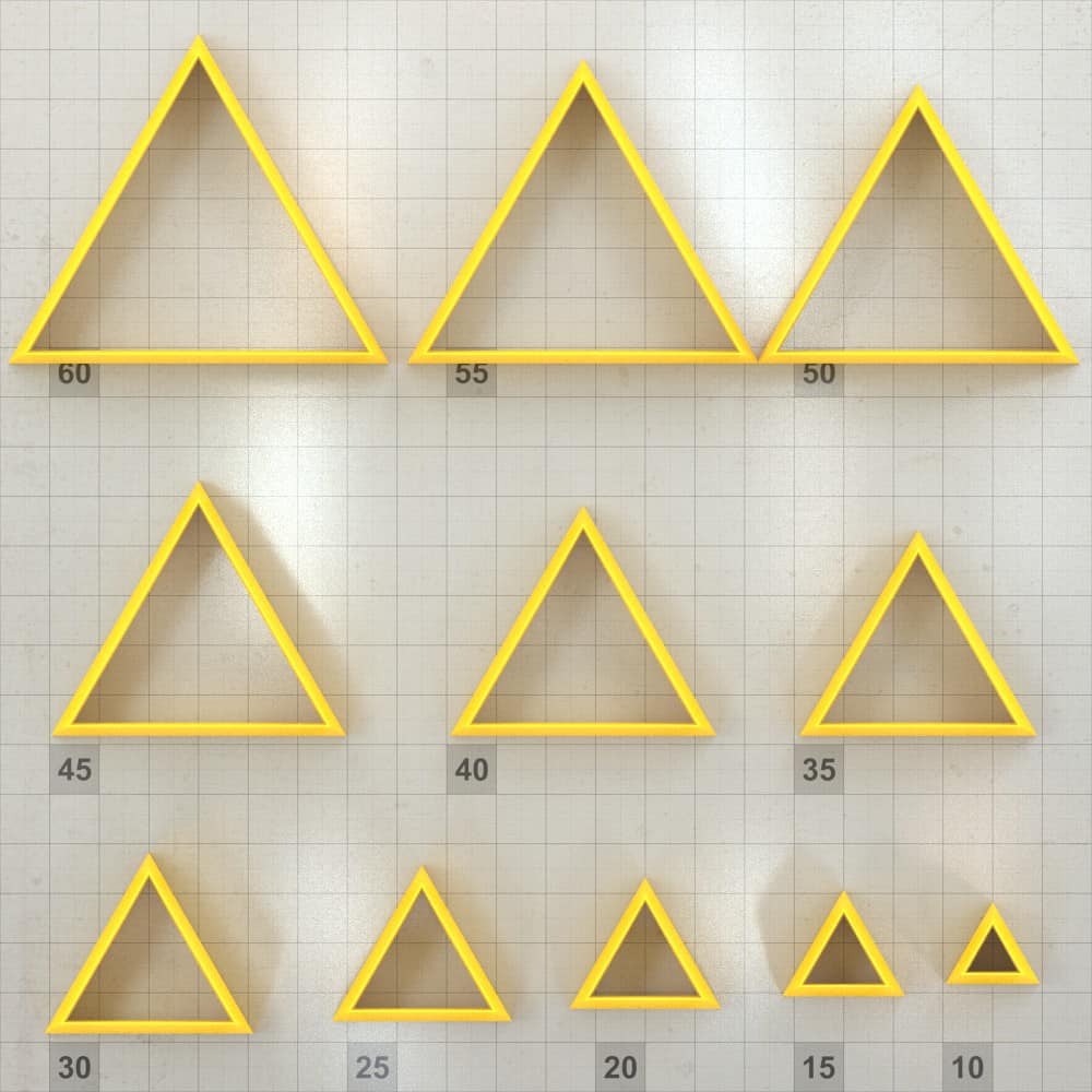 Triangle - Set of 11 Polymer Clay Cutters